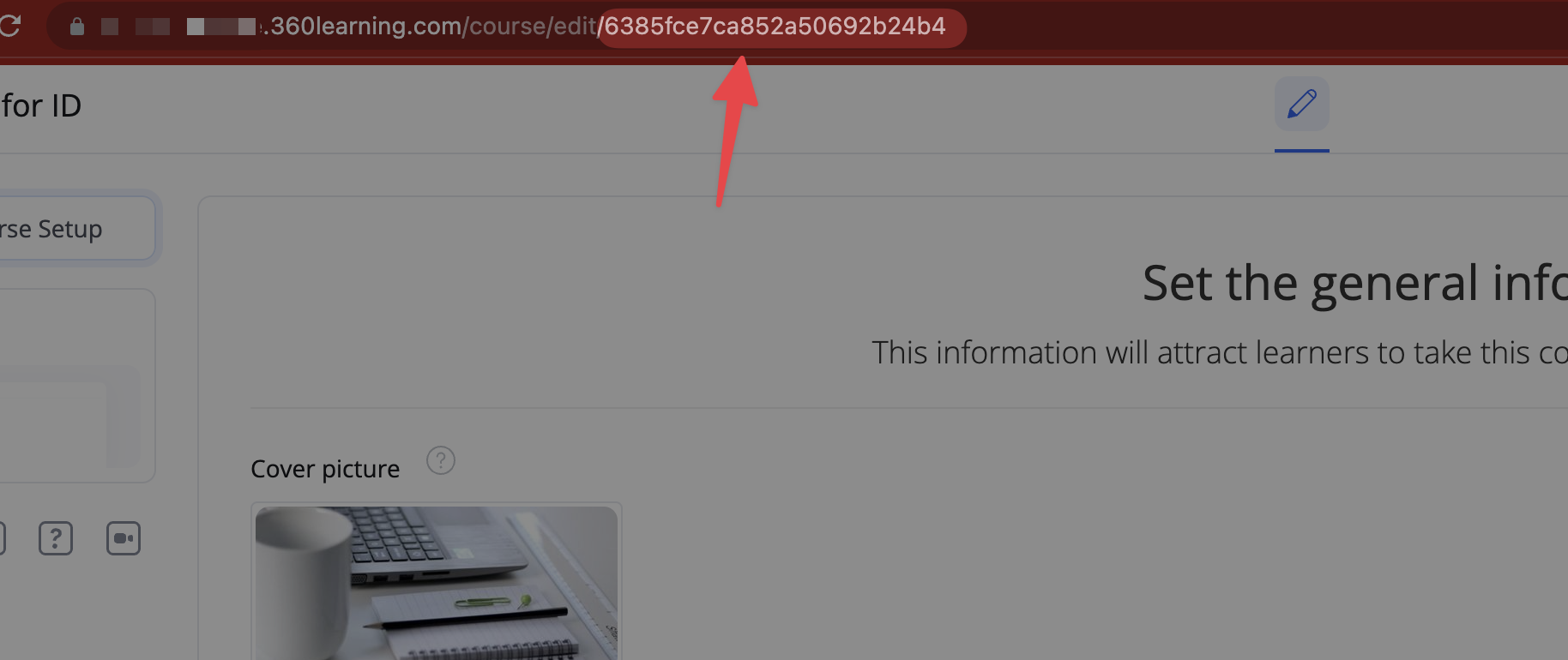 Find the ID of a course – 360Learning Support